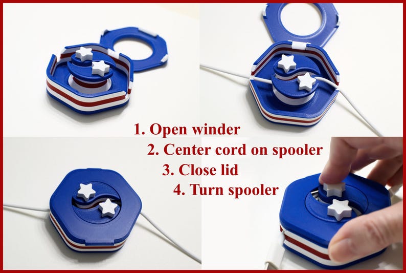 USB Cable Winder Organizer, Cell Phone Accessory, Cable Storage, Phone ...