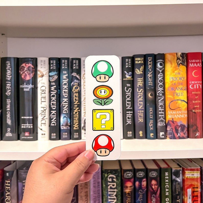 Super Mario Bookmark Super Mario Bros Bookmark Birthday - Etsy