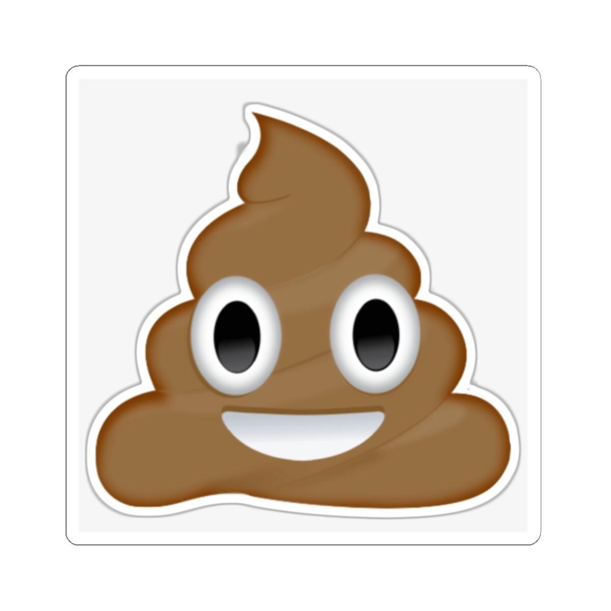 Cute Emoji Poop Kiss-cut Stickers, Funny Laptop Decals, Playful Sticker ...