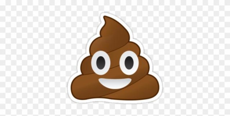 Cute Emoji Poop Kiss-cut Stickers, Funny Laptop Decals, Playful Sticker ...
