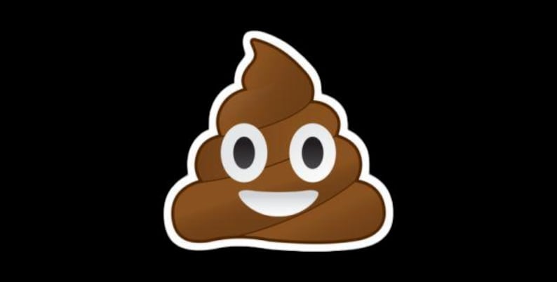 Cute Emoji Poop Kiss-cut Stickers, Funny Laptop Decals, Playful Sticker ...