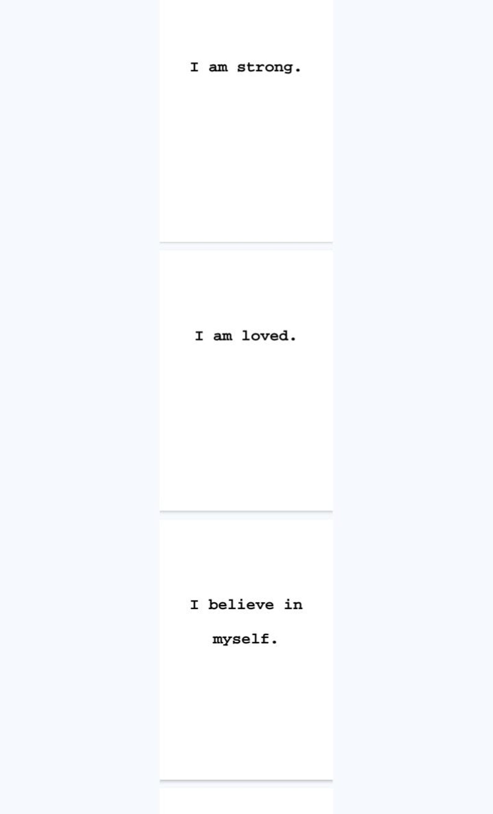 100 Positive Affirmation Cards – 4x6 Inch Printable PDF | Motivational ...