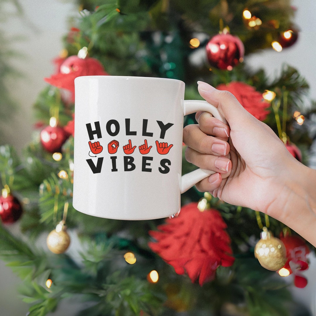 Holly Jolly Vibes SVG American Sign Language ASL PNG Cute - Etsy