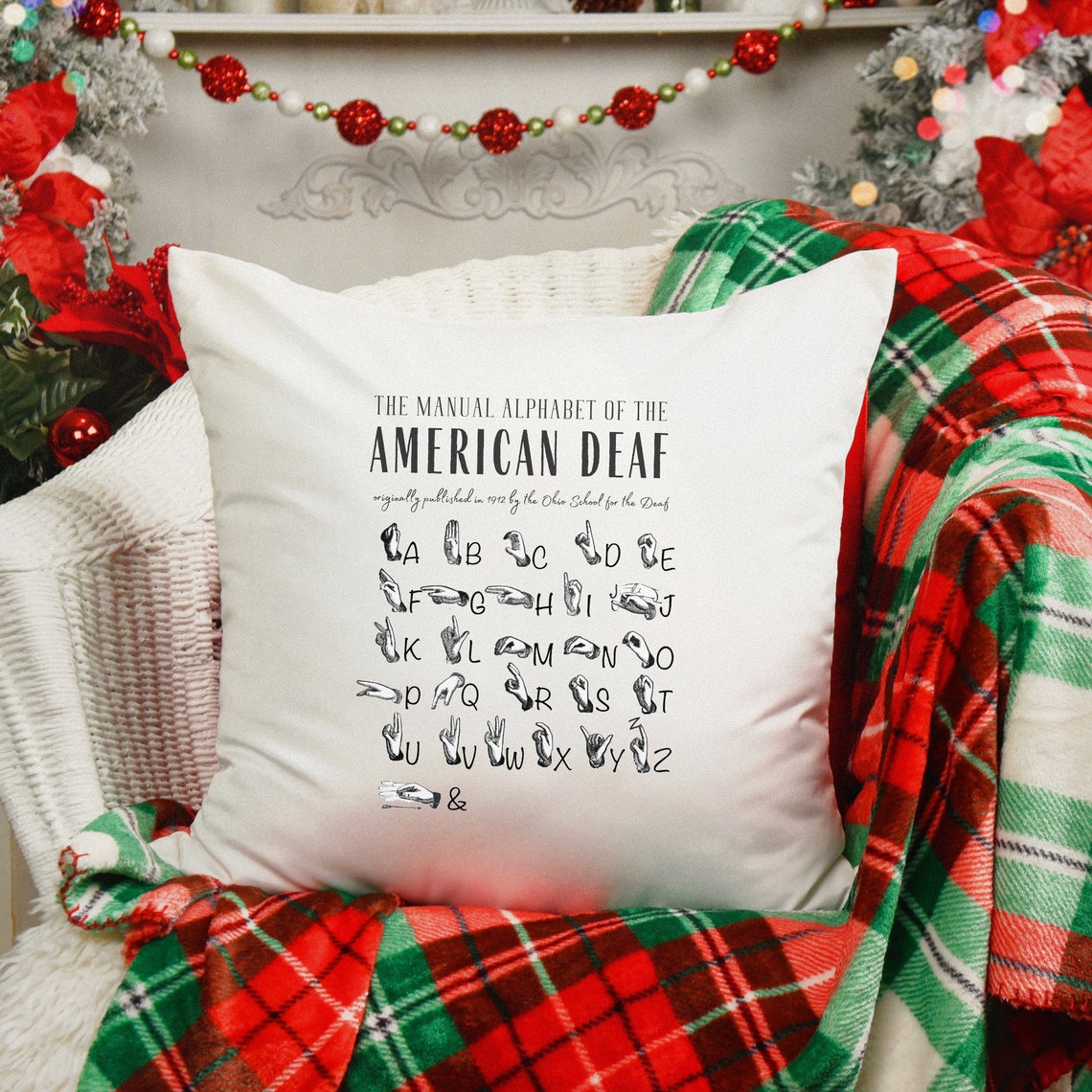 Vintage ASL Alphabet Poster American Sign Language Gift Historical ...