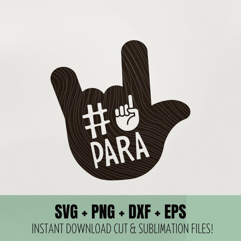 ASL 1 Paraprofessional PNG Para SVG Sign Language Gift Deaf Education ...