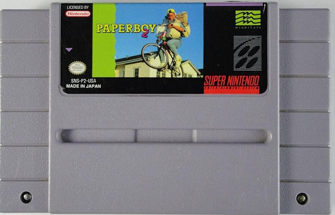 1992 Paperboy SNES - Super Nintendo Ent. System Ntsc/pal Cartridge - Etsy
