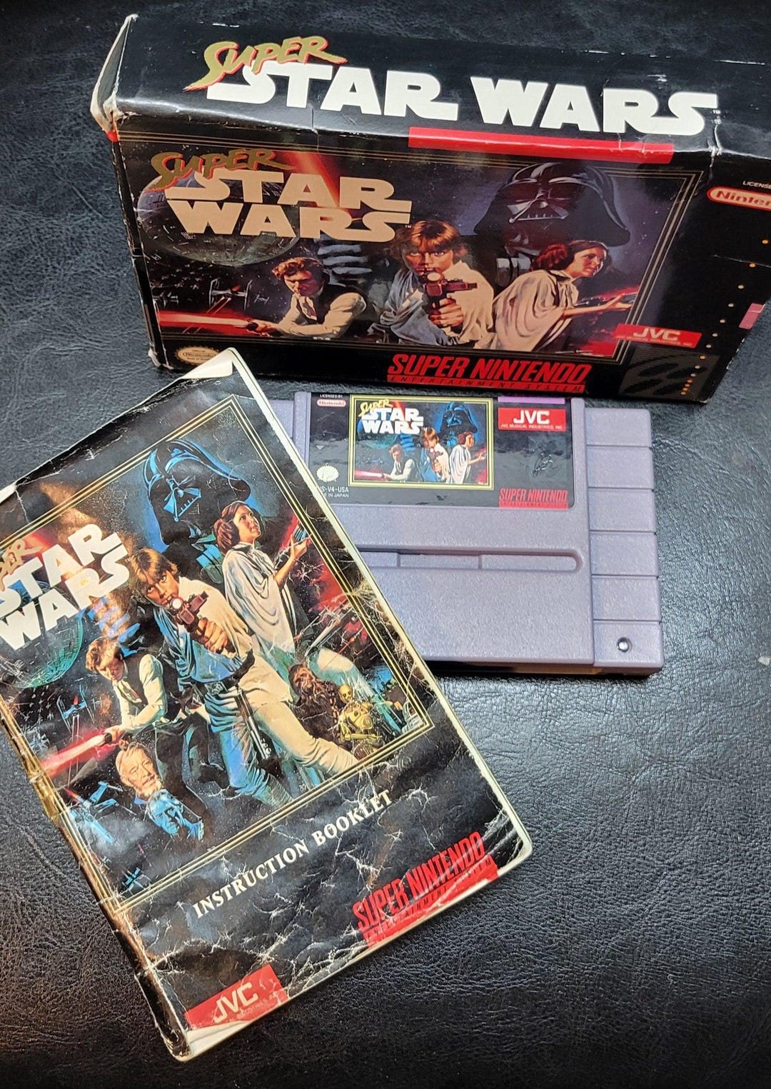 Authentic 1992 Starwars SNES Cartridge (super Nintendo Ent. System) CIB Complete in Box ...