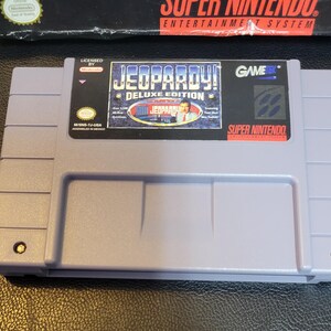 Jeopardy Deluxe Edition (SNES) - Super Nintendo Ent. Great Condition ...