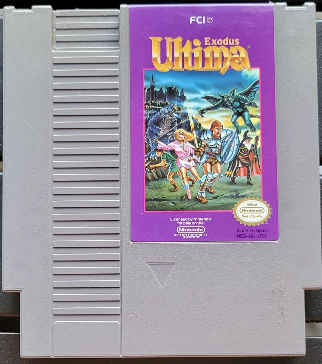 Exodus Ultima Authentic NES nintendo Entertainment System 1983 72 Pin 8 ...