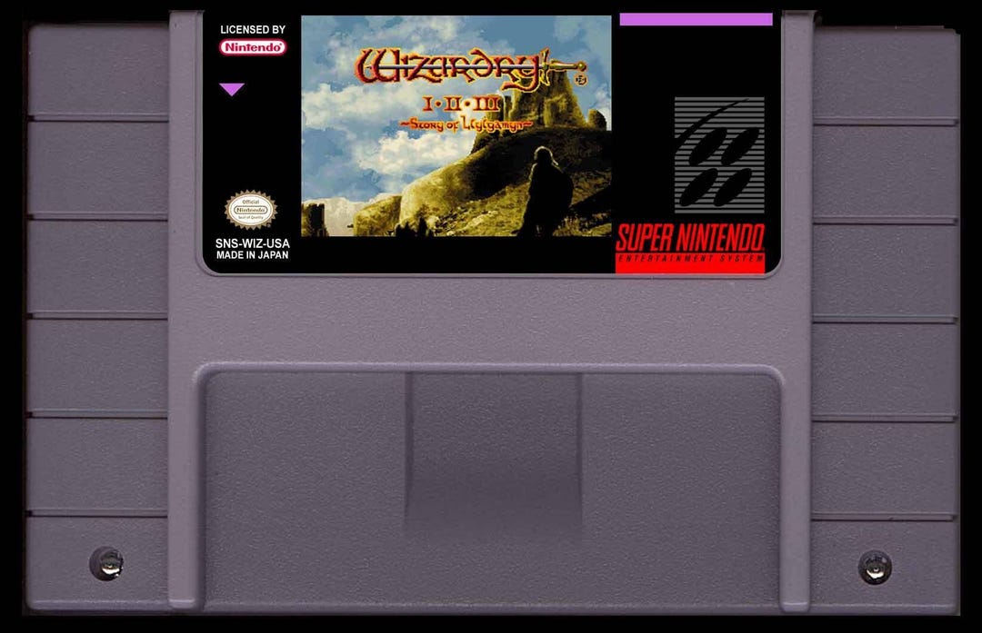 Wizardry 1 2 3 SNES Super Nintendo Ent. System NTSC Cartridge - Etsy