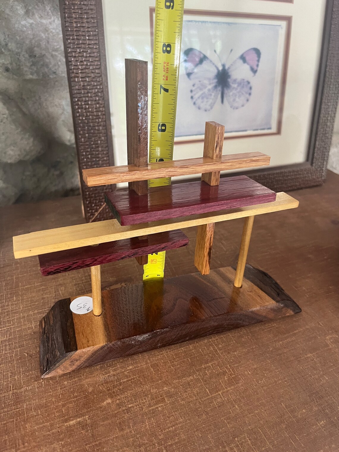 Desktop Wooden Art Sculpture - 7 1/2" Tall - Etsy