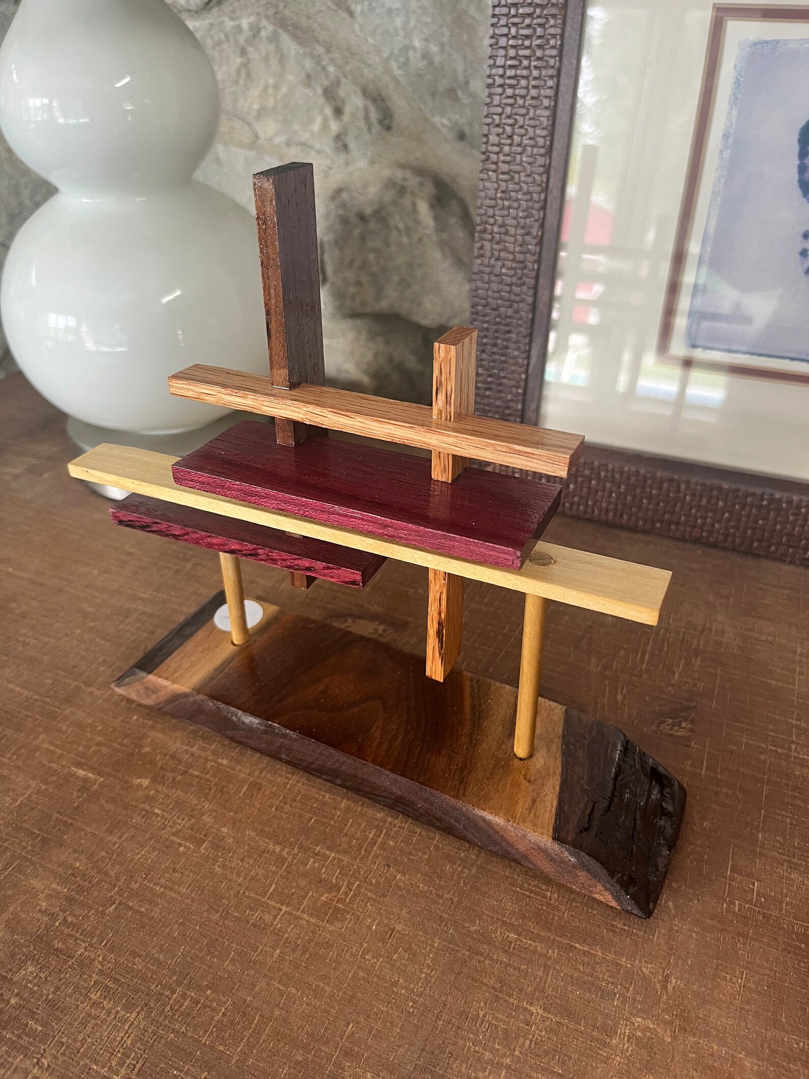 Desktop Wooden Art Sculpture - 7 1/2" Tall - Etsy