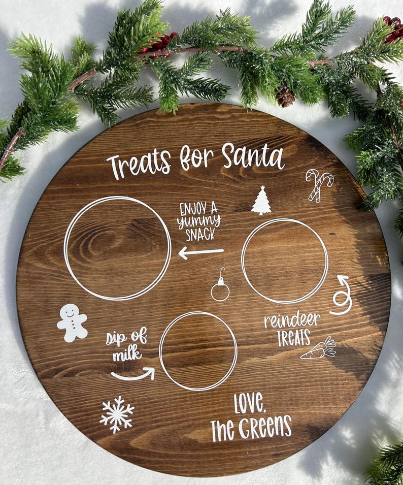 Personalized Treats for Santa Board: Custom Christmas Eve Tray - Etsy