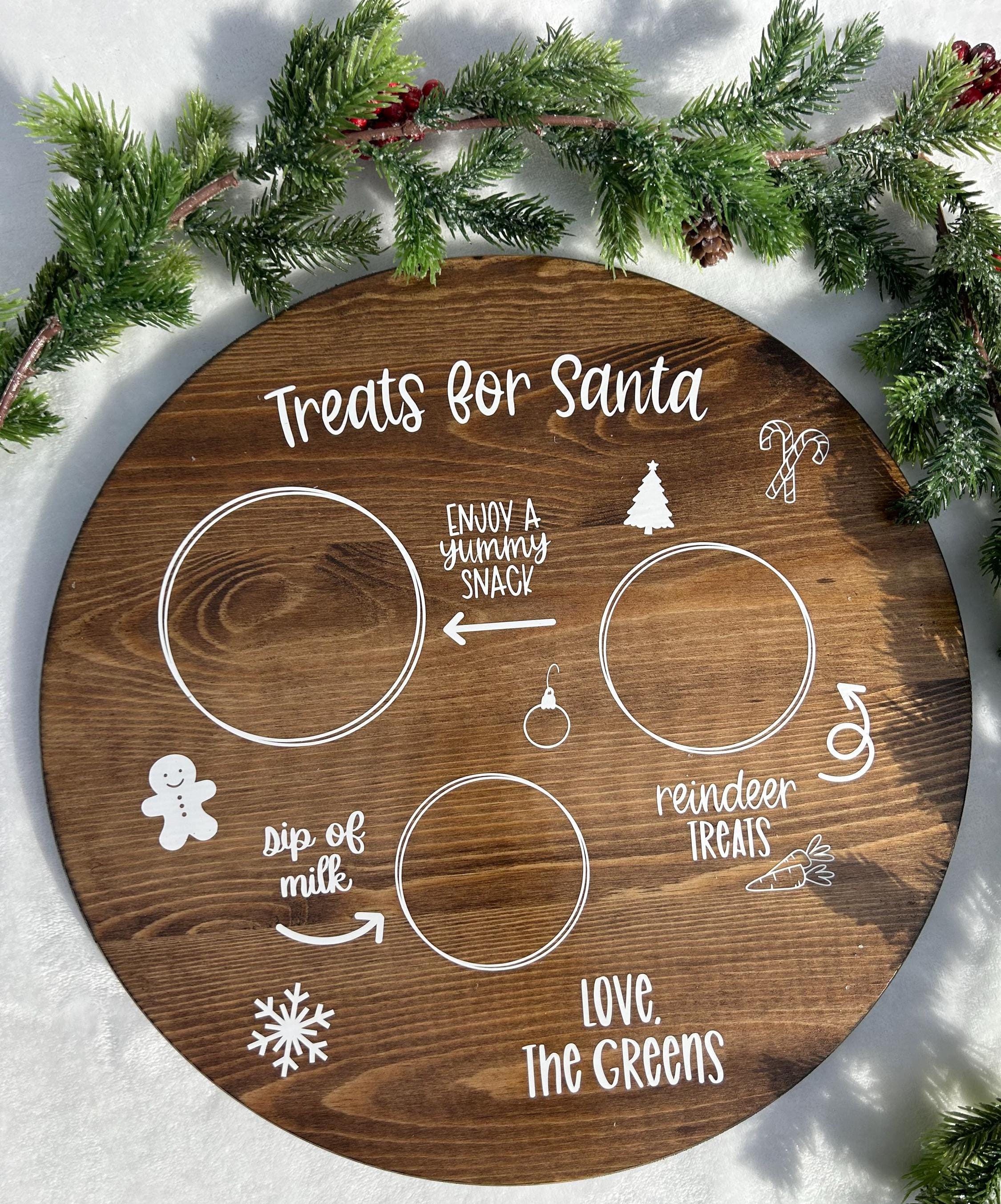 Personalized Treats for Santa Board: Custom Christmas Eve Tray - Etsy