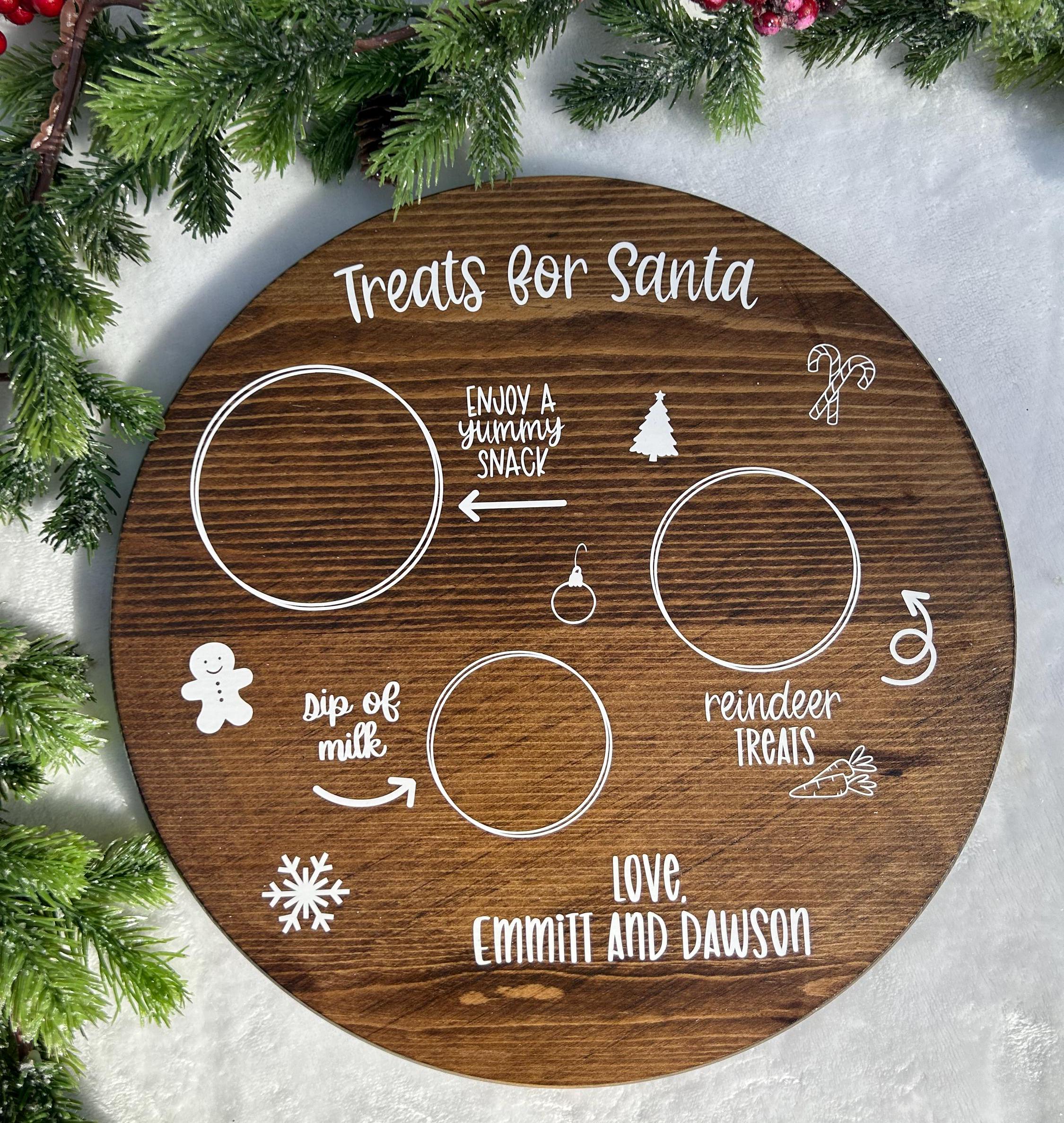 Personalized Treats for Santa Board: Custom Christmas Eve Tray - Etsy