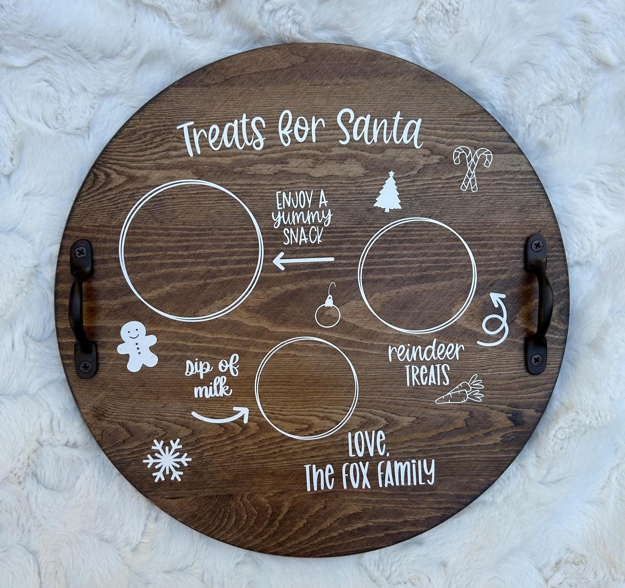 Personalized Treats for Santa Board: Custom Christmas Eve Tray - Etsy