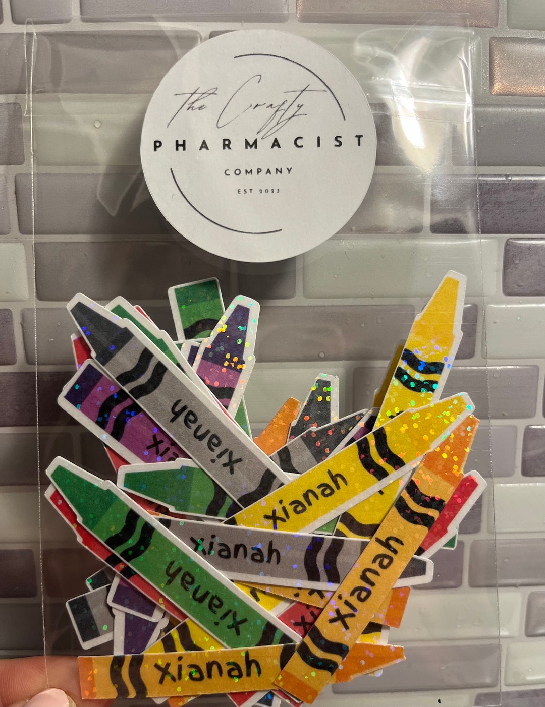 Personalized Kids Name Tag Labels/crayons/waterproof/daycare/preschool ...