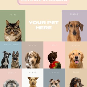 Digital Pet Portrait, Vector, Custom Pet Portrait, Pet Portrait From ...