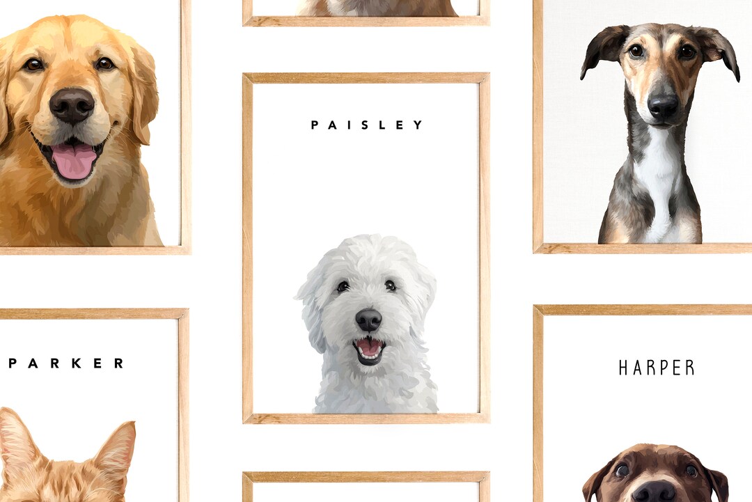 Digital Pet Portrait, Vector, Custom Pet Portrait, Pet Portrait From ...