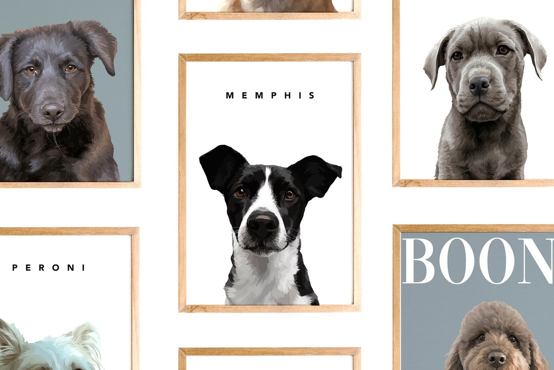 Digital Pet Portrait, Vector, Custom Pet Portrait, Pet Portrait From ...