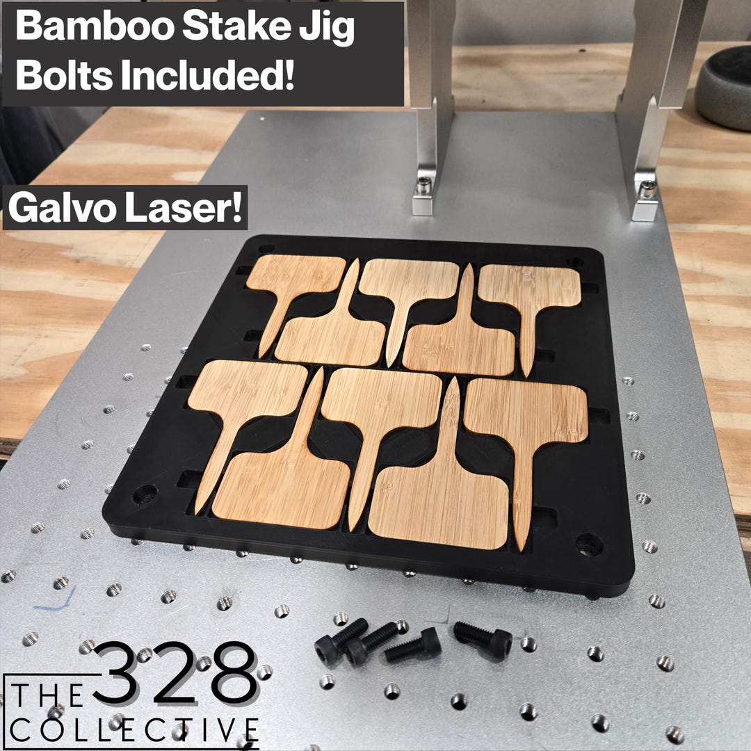 Galvo Laser Bamboo Stake Laser Jig, Fiber Laser, C02 Laser, Lightburn ...