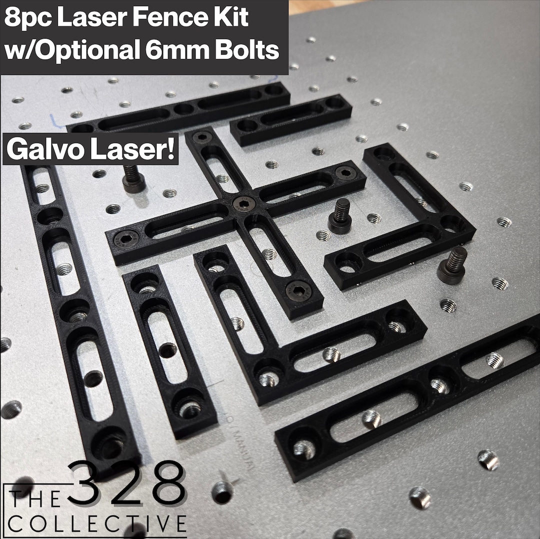 Laser Engraver Fence Kit for Galvo Lasers, Fixture, Guides, 8 Pieces ...