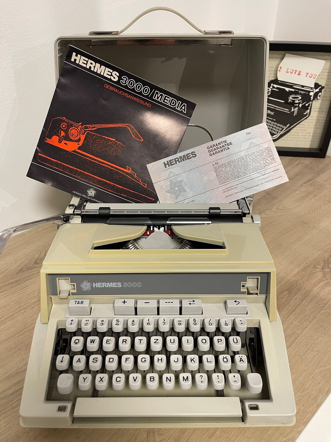 HERMES 3000 MEDIA - 1975 - Typewriter Antique Vintage - Etsy