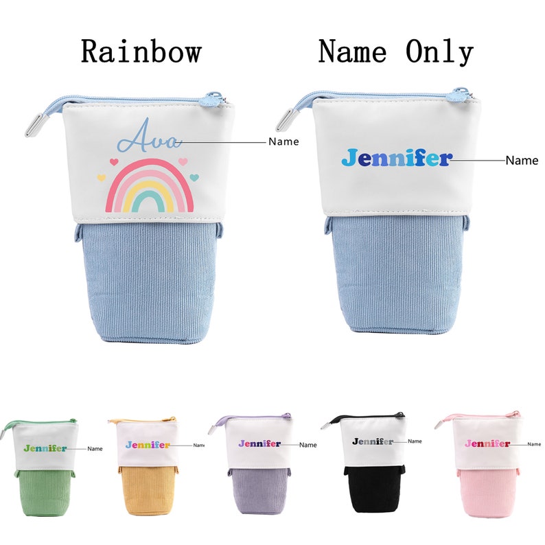 Personalized Rainbow Pencil Case, Name Pencil Case, Back to School ...