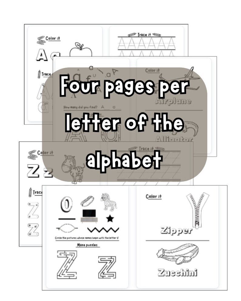 ABC Activity Book: Learning to Write | Coloring Book and More ...