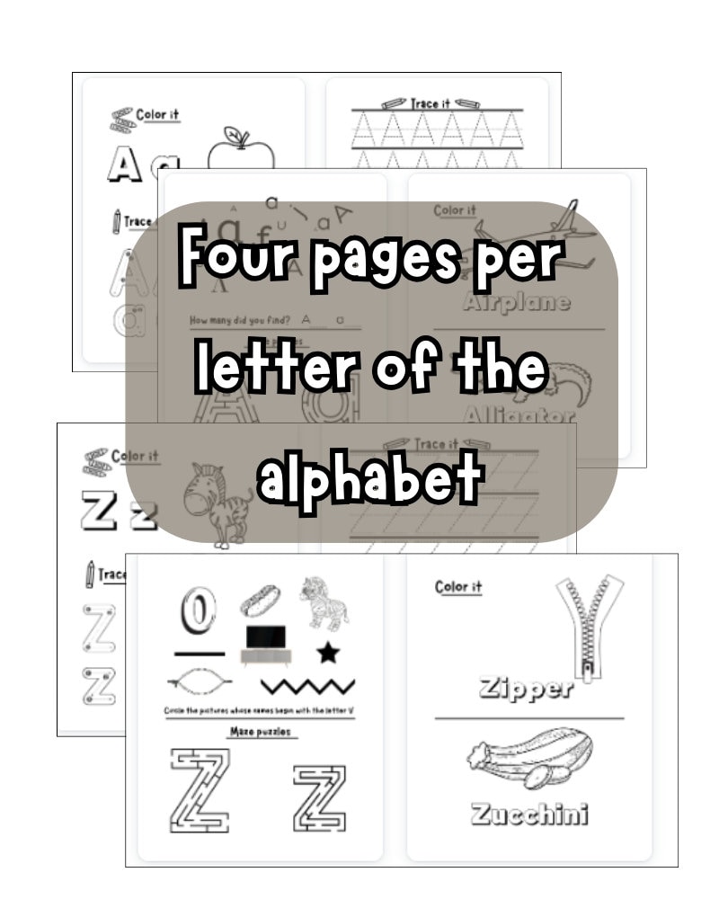 ABC Activity Book: Learning to Write | Coloring Book and More ...
