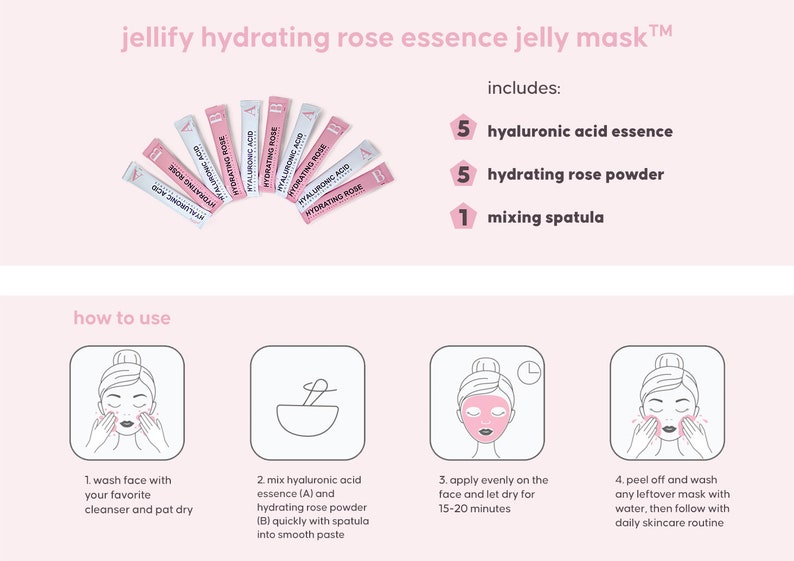 Jellify Essence Jelly Mask Hydrating Rose 5 Masks - Etsy
