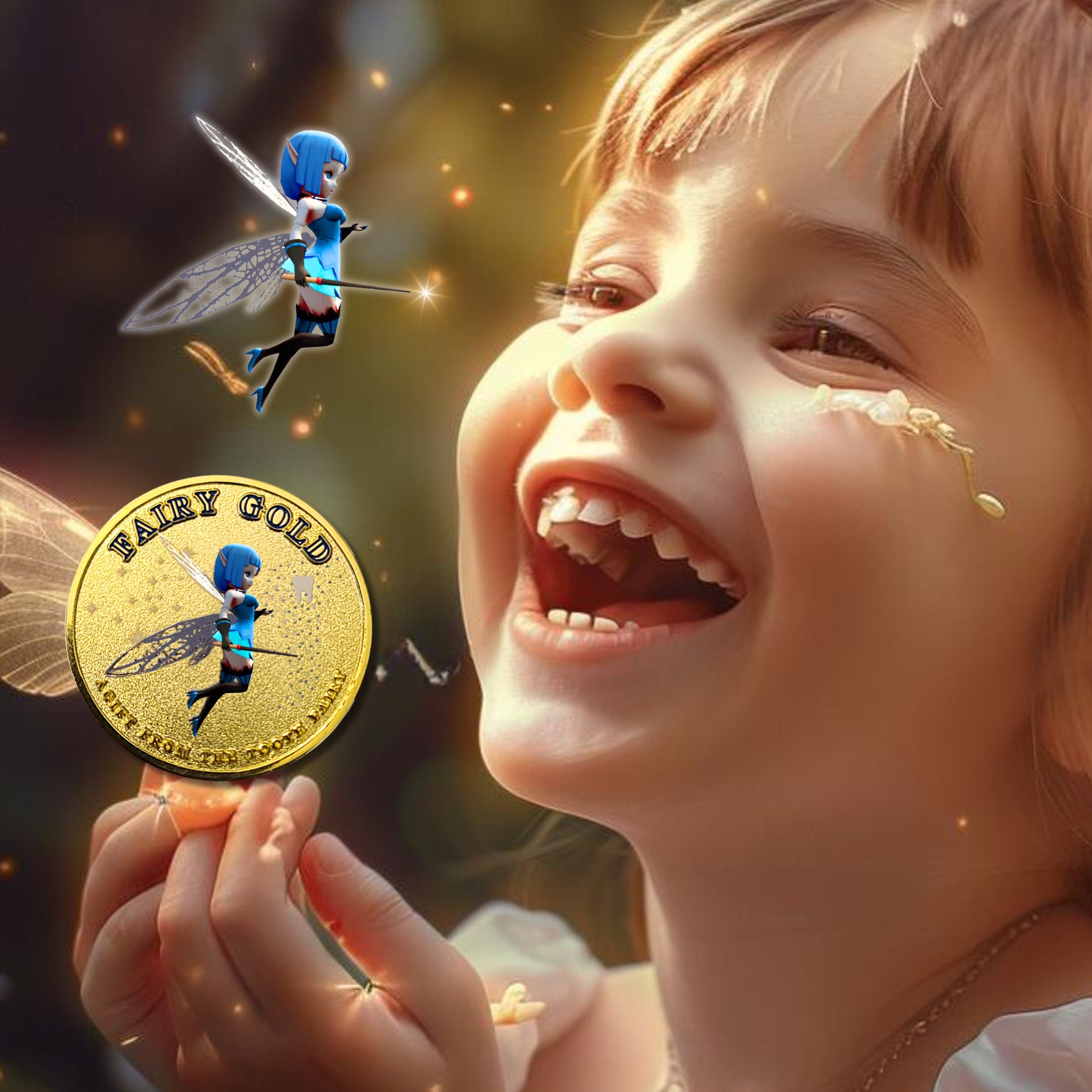 Tooth Fairy Coin Metal Coin, Augmented Reality, Free App, Magical Gift ...