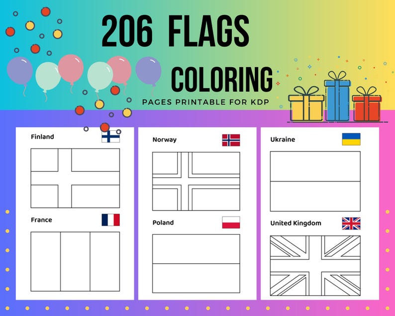 Flags Coloring Pages Printable for Kids, Coloring Pages Printable for ...