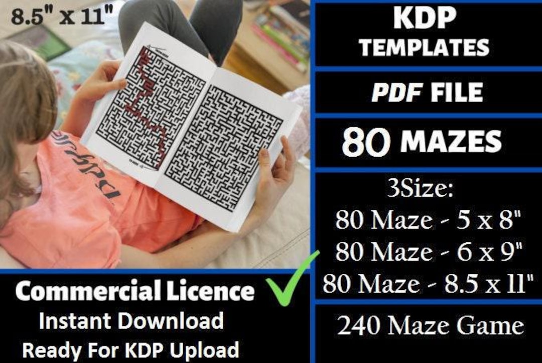 240 Maze Games for Kids Children Adults - Commercial Use License - KDP ...