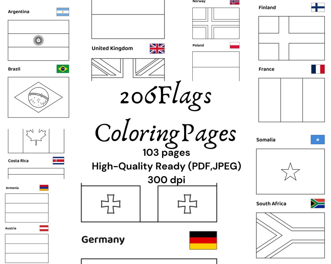 Flags Coloring Pages Printable for Kids, Coloring Pages Printable for ...