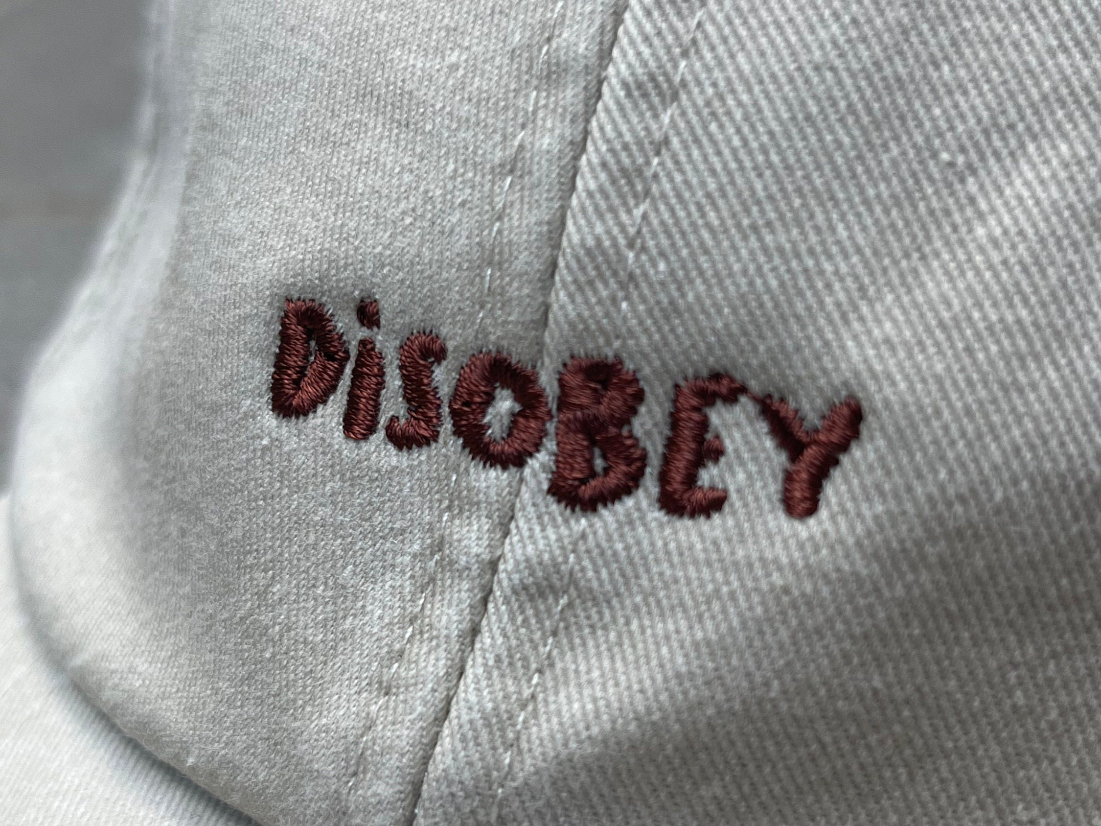 Disobey Embroidered Cap Vivian Flytrap Washed Vintage Style Baseball ...