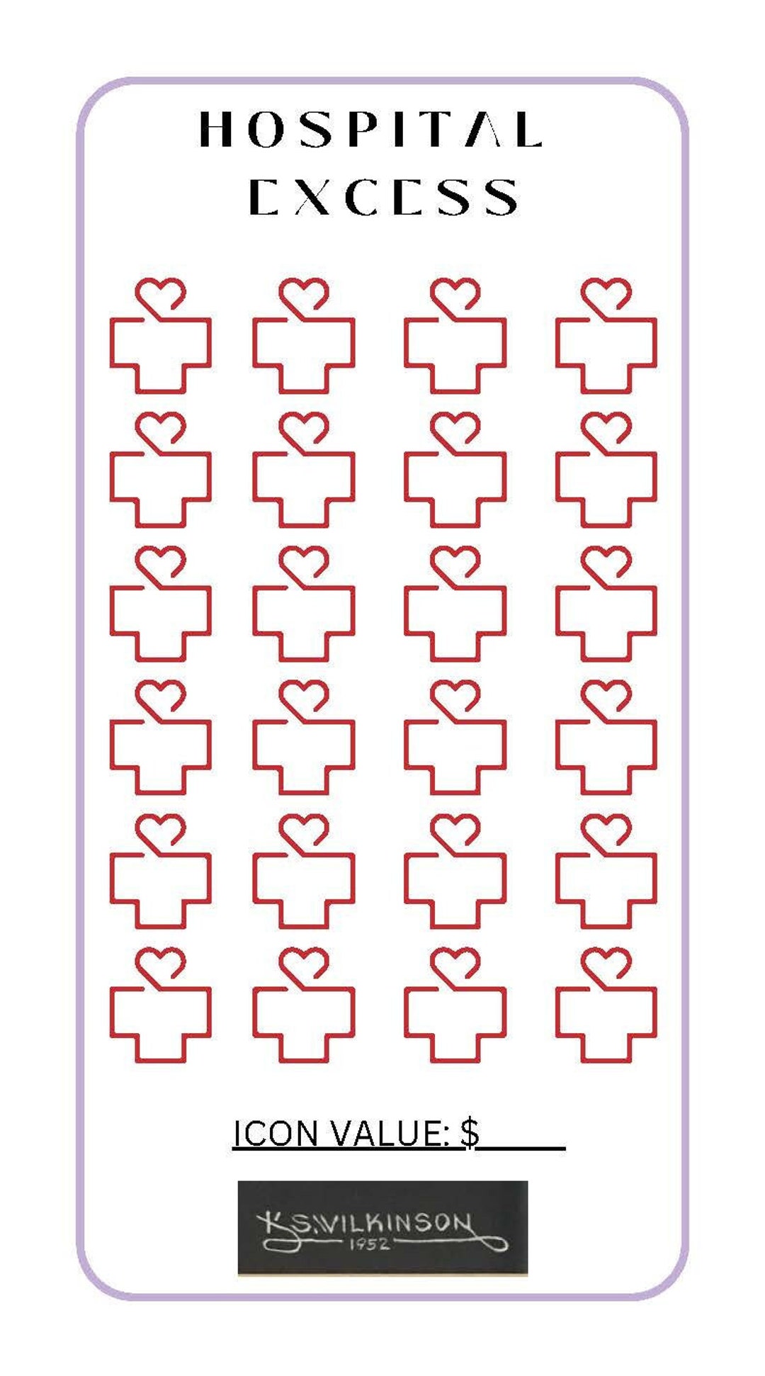 HOSPITAL EXCESS - A6 Savings Tracker, Simple, Download, Printable, PDF ...