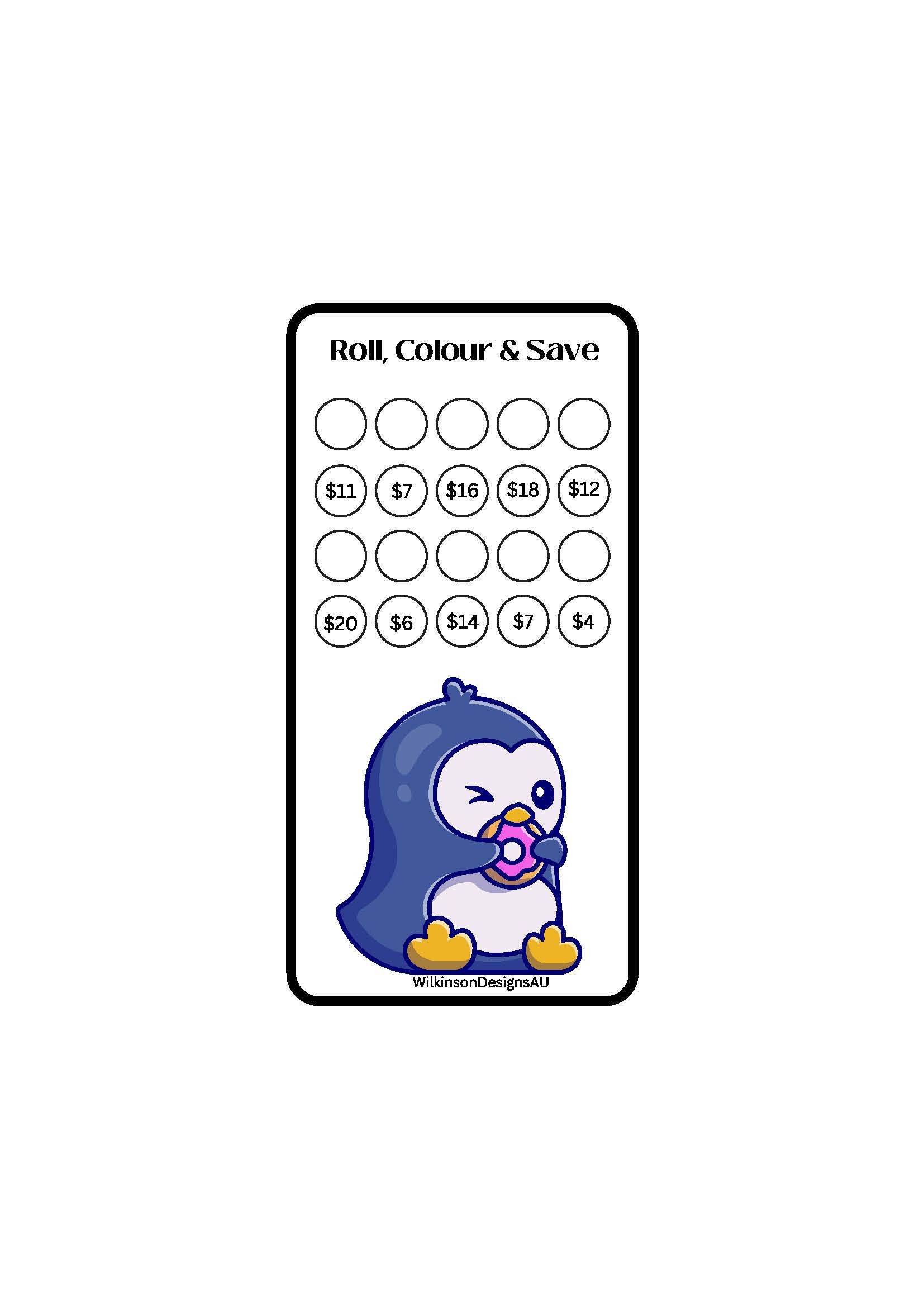 Mine, Mine, Mine Penguin Roll, Colour and Save Challenge Download ...