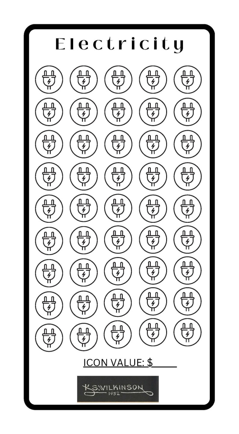 Updated ELECTRICITY A6 Savings Tracker, Simple, Download, Printable ...