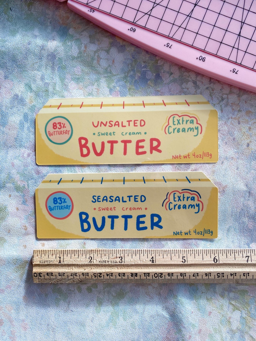 Butter Bookmark, Baking Bookmark, Salted or Unsalted, Laminated - Etsy