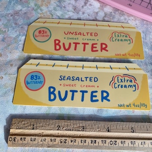 Butter Bookmark, Baking Bookmark, Salted or Unsalted, Laminated - Etsy