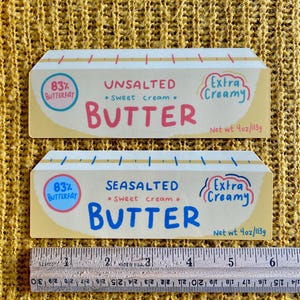 Butter Bookmark, Baking Bookmark, Salted or Unsalted, Laminated - Etsy