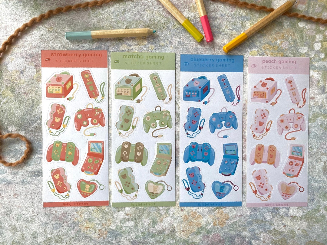 Cute Video Game Sticker Sheet Video Game Stickers Journal - Etsy