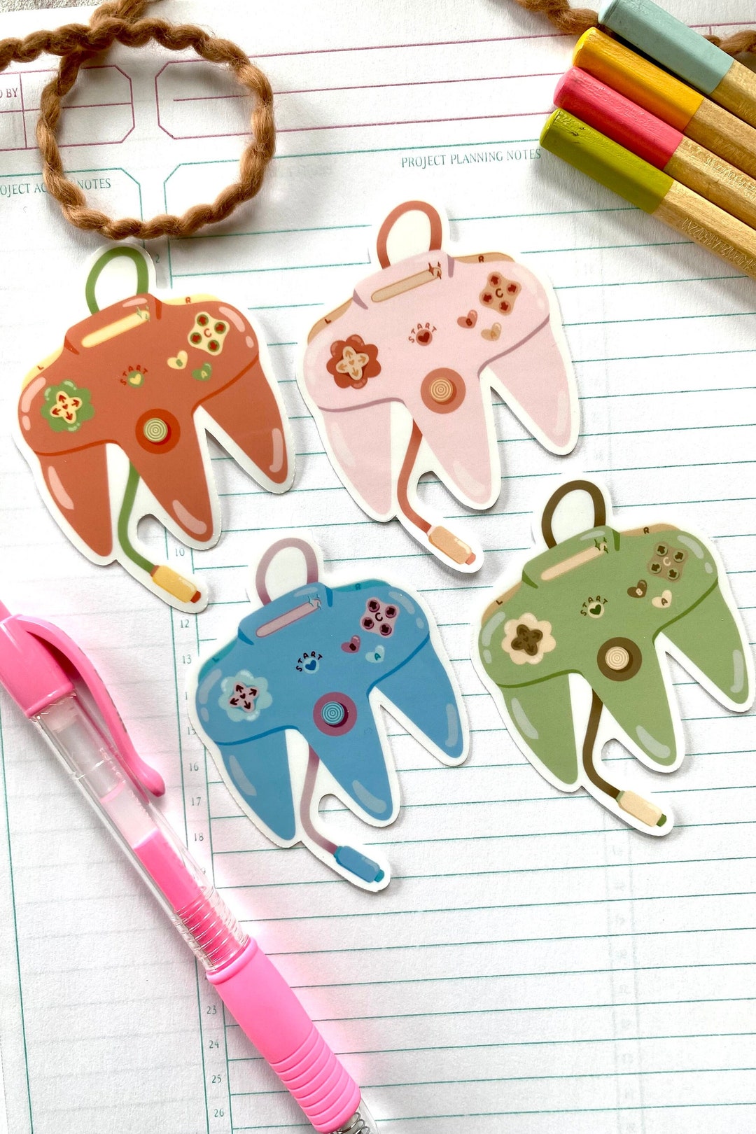 Retro N64 Controller Sticker, Cozy Gaming Sticker, Kawaii Gaming ...