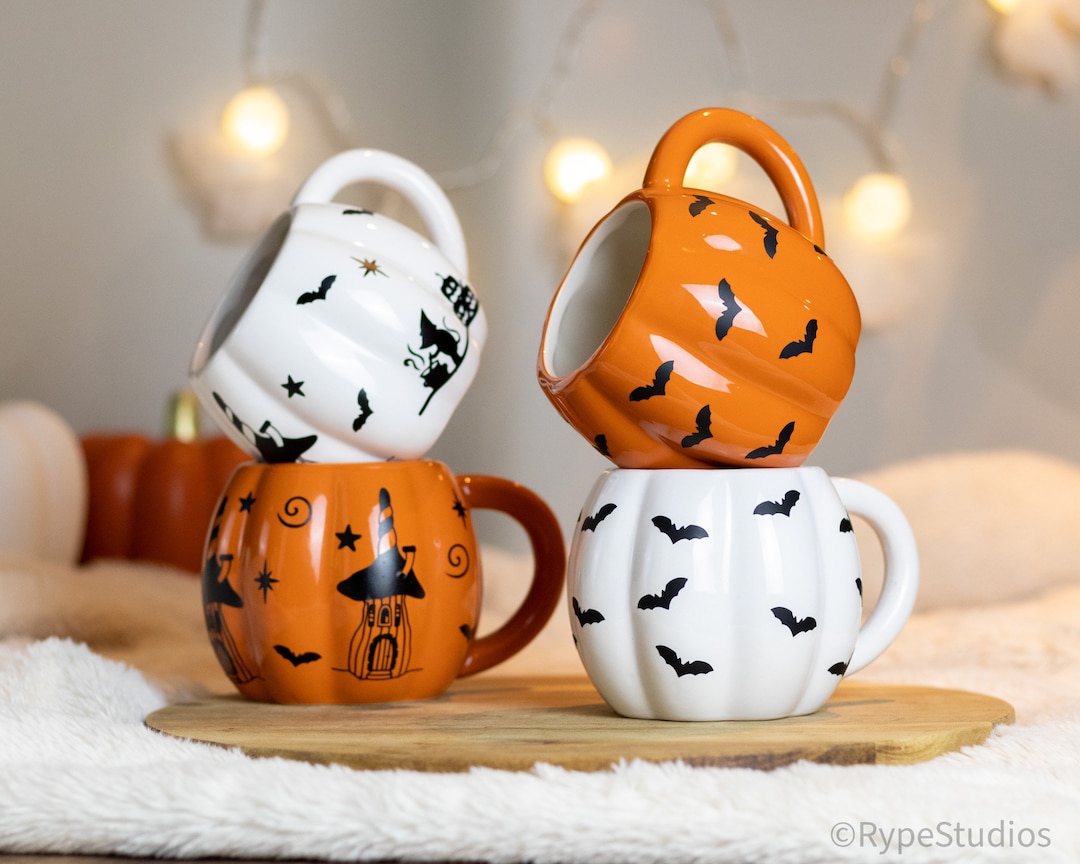 Halloween Pumpkin Mug, Spooky Season Coffee Mug, Cute Halloween Mug ...