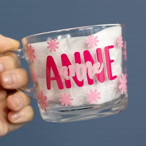Personalised Name Glass Mug, Custom Coffee Mug, Special Name Tea Mug ...