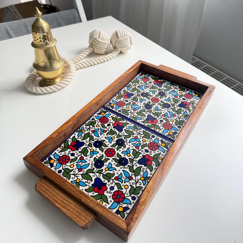 Handmade Ceramic Tray, Keffiyeh Design From Palestine, Artisan Pottery ...