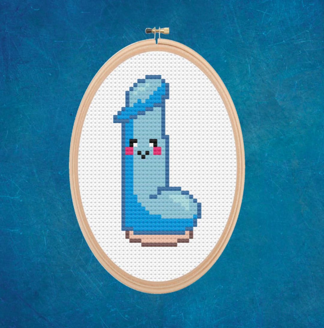 Naughty Cross Stitch Dildo Mini Cross Stitch Pattern Quick Stitch Funny 1262