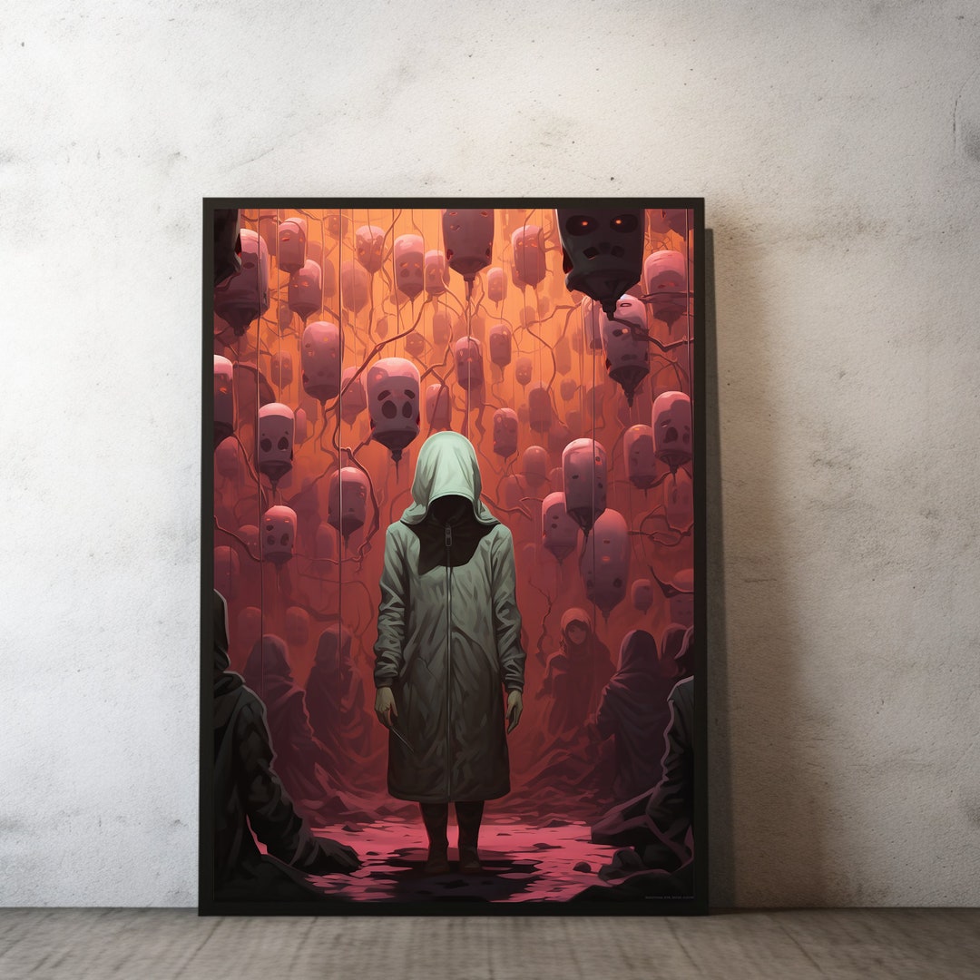 Sad Lonely Poster, Black Framed Poster Print Gift Wall Home Decor ...