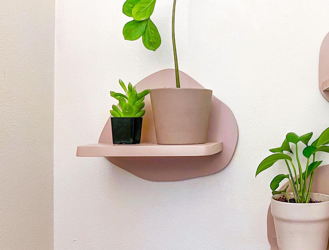 Floating Shelf, Oblong Decorative Wall Storage Organic Shape - Etsy